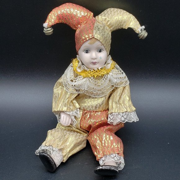 Source Unknown | Accents | Vintage Bendable Porcelain Gold Red Lace ...